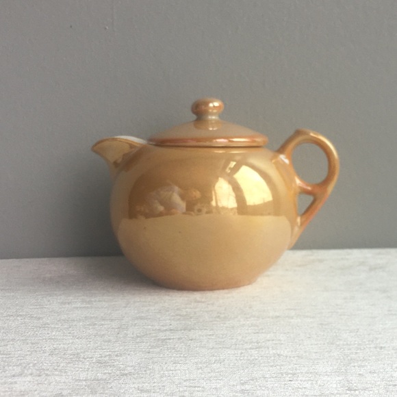 Kitchen | Vintage Peach Lusterware Mini Teapot Japan | Poshmark